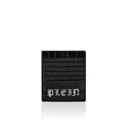Clutch Philipp Plein "Gothic Plein Crocco Print", Damen, 02, schwarz, Taschen