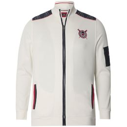 Sweatjacke Jan Vanderstorm "Sweatjacke ATLI", Herren, Gr. XXL, wei&szlig;, Obermaterial: 100% Baumwolle CO., normal, ohne Ausschnitt, Sweatjacken Sweatjacke