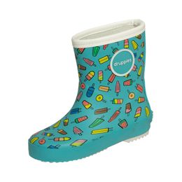 Gummistiefel Druppies "Regenstiefel Summer", M&auml;dchen, Gr. 20, blau, Obermaterial: 100% Naturkautschuk NaRubber., Schuhe Gummistiefel