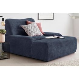 Loveseat DOMO collection "Cesena Designsessel zum Kuscheln, komfortabel Relaxen, Breite 122cm", blau (dunkelblau), B:122cm H:81cm T:151cm, Sessel, bequem und stylish, frei im Raum stellbar