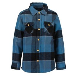 Langarmhemd Blue Seven "Blue Seven Hemd", Herren, Gr. 104, 6830, pacific, 100% Baumwolle, Basic normal, hoch geschlossener Ausschnitt, Hemden