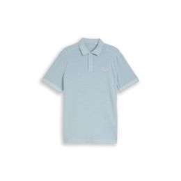 Tom Tailor Herren Piqu&eacute; Poloshirt mit Logo-Badge, blau, Uni, Gr. XXL