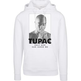 Kapuzensweatshirt Merchcode "Merchcode Herren 2Pac Prayer Hoody", Herren, Gr. L, wei&szlig;, 65% Baumwolle, 35% Polyester, unifarben, Sweatshirts