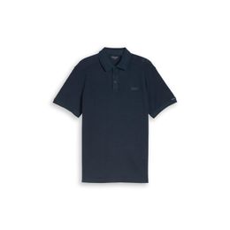 Tom Tailor Herren Piqu&eacute; Poloshirt mit Logo-Badge, blau, Uni, Gr. XXL