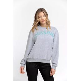 Trussardi Graues Baumwoll-Damen Sweatshirt