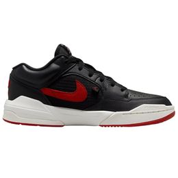 Nike - "Jordan Stadium 90" Swoosh Sneaker f&uuml;r Damen, Leder (Schwarz/Rot bedruckt)