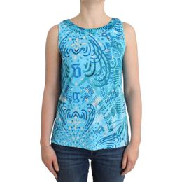 John Galliano Blau bedrucktes Tanktop