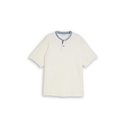 Tom Tailor Herren Plus Size - Poloshirt mit Stehkragen, braun, Uni, Gr. 4XL