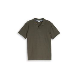 Tom Tailor Herren Poloshirt mit Ottoman-Struktur, gr&uuml;n, Uni, Gr. XXL