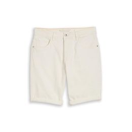 Tom Tailor Herren TTJOSH REGULAR SLIM Jeans Shorts, wei&szlig;, Uni, Gr. 28