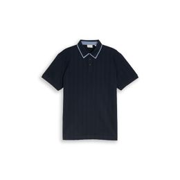 Tom Tailor Herren Poloshirt aus Baumwolle, blau, Uni, Gr. XXL