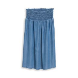 Tom Tailor Damen Jeansrock mit Eingriffstaschen, blau, Uni, Gr. 36