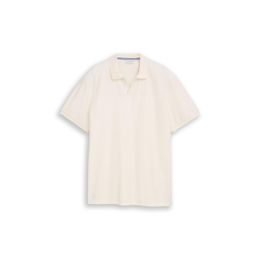 Tom Tailor Herren Poloshirt mit Ottoman-Struktur, braun, Uni, Gr. XXL
