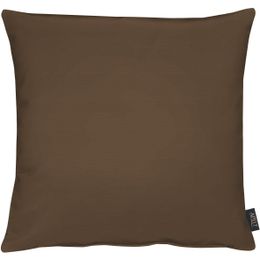 Dekokissen Apelt "4362 Rips Uni" Gr. 1, braun (braun, unifarben), B:40cm L:40cm, Obermaterial: 60% Polyester, 40% Baumwolle, Dekokissen_Sitzkissen_Kissenh&uuml;llen, Wasser- und Schmutzabweisend