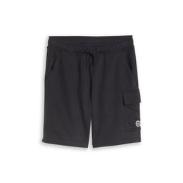 Tom Tailor Jungen Cargo Sweat-Shorts, grau, Uni, Gr. 176