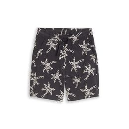 Tom Tailor Jungen Shorts mit Muster, grau, Palmenprint, Gr. 146