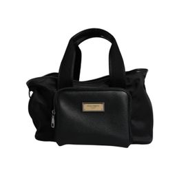 Dolce & Gabbana Schwarze Schultergurt Haustiertrage Tasche mit Logo-Plakette
