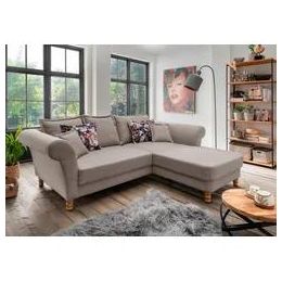 Ecksofa Home Affaire "Tassilo Mega Polsterecke mit Kaltschaum im Sitz, bequem, L-Form", grau (taupe), B:262cm H:95cm T:198cm, 100% Polyester, Sofas, Ecksofa, hoher Sitzkomfort, Breite 262cm, Komfortsitzh&ouml;he 48cm, zeitlos elegant