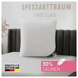 Federkopfkissen Spessarttraum "FIRST CLASS, Einzelkissen oder Doppelpack", wei&szlig;, B:80cm L:80cm, Bezug: 100% Baumwolle. F&uuml;llung: 70% Federn, 30% Daunen, Kopfkissen, hergestellt in Deutschland, allergikerfreundlich, im Set g&uuml;nstiger