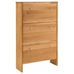 Kombikommode Home Affaire "Dura Kommode Schrank Schuhschrank", braun (wildeiche), B:82cm H:133cm T:27cm, Massivholz, Sideboards, Kombikommode, aus FSC-zertifizierten Massivholz, Breite 82 cm