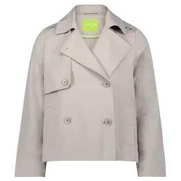 Kurzblazer Cartoon "Damen mit Taschen", Damen, Gr. 34, grau (taupe), Obermaterial: 52% Lyocell, 48% Baumwolle, l&auml;ssig geschnitten normal, Blazer Kurzblazer, Form