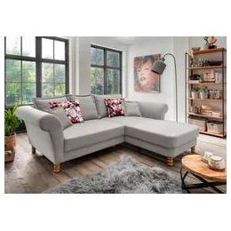 Ecksofa Home Affaire "Tassilo Mega Polsterecke mit Kaltschaum im Sitz, bequem, L-Form", grau, B:262cm H:95cm T:198cm, 100% Polyester, Sofas, Ecksofa, hoher Sitzkomfort, Breite 262cm, Komfortsitzh&ouml;he 48cm, zeitlos elegant