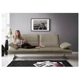 2,5-Sitzer W.Schillig "broadway Designsofa mit hohem Sitzkomfort", schwarz (pepper s22), B:236cm H:94cm T:96cm, Flachgewebe S22 (100% Polyester), Sofas, Sitztiefenverstellung, Kopfteil- & Seitenteilverstellung, Breite 236cm