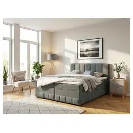 Boxbett OTTO HOME "Likely inkl. Bettkasten, Liegefl&auml;che 180x200 cm, in Boxspring-Optik", grau, B:194cm L:213cm, Komplettbetten, inkl. Topper & Aufbauvideo, erh&auml;ltlich in verschiedenen Farben