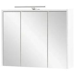 Spiegelschrank Inosign "List", wei&szlig; (wei&szlig; glanz), B:74,5cm H:60cm T:16cm, Schr&auml;nke, Spiegelschrank, Breite 74,5 cm Badschrank mit viel Stauraum.