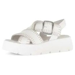 Plateausandaletten Gabor "Plateau Sandale", Damen, Gr. 42, creme, Schuhe
