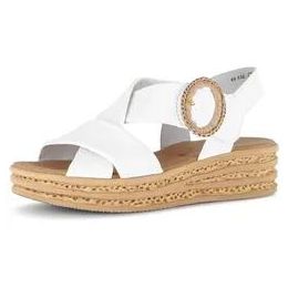 Plateausandaletten Gabor "Plateau Sandale", Damen, Gr. 37, creme, Schuhe