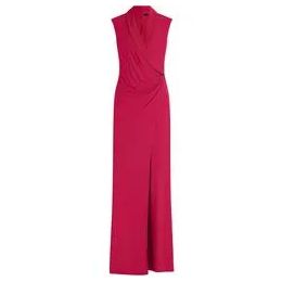 Overall Vera Mont "Damen ohne Arm", Damen, Gr. 48, Normalgr&ouml;&szlig;en, schwarz raspberry, Jersey, Obermaterial: 95% Polyester, 5% Elasthan; Futter: 100% Polyester, figurumspielend, V-Ausschnitt, Overalls Overall, Raffung