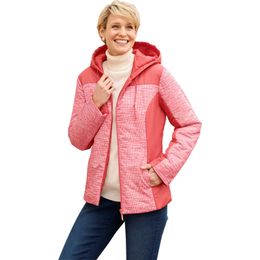 Damen Jacke mit Steppung grapefruit-ecru-bedruckt, Gr&ouml;&szlig;e 56
