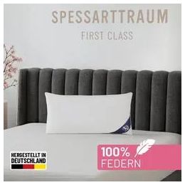 Federkissen Spessarttraum "FIRST CLASS, Kopfkissen 1-tlg. oder 2-tlg. 40x80 oder 80x80 cm", wei&szlig;, B:40cm L:80cm, Bezug: 100% Baumwolle. F&uuml;llung: 100% Federn, Kopfkissen, hergestellt in Deutschland, allergikerfreundlich, im Set g&uuml;nstiger