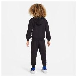 Jogginganzug Nike SPORTSWEAR "LBR FZ CLUB SET", Jungen, Gr. 110 (5), schwarz, Sweatware, Obermaterial: 60% Baumwolle, 40% Polyester, Sportanz&uuml;ge Jogginganzug, zweiteiliges Set, f&uuml;r Kinder, aus Baumwolle und Polyester