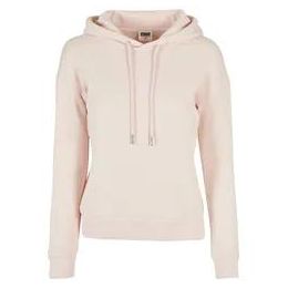 Kapuzenpullover Urban Classics "Urban Classics Damen Ladies Organic Hoody", Damen, Gr. L, pink, 100% Baumwolle, unifarben, normal, ohne Ausschnitt, Pullover Kapuzenpullover