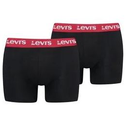Levi's Boxer LEVI'S "LEVIS MEN REPEAT LOGO BOXER BRIEF", Herren, Gr. L, schwarz, rot, Obermaterial: 95% Baumwolle, 5% Elasthan, k&ouml;rpernah, Unterhosen, ohne Eingriff, Logobund, elastisch