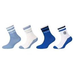 Socken s.Oliver "4er Pack", Damen, Gr. 35-38, soft chambray, 78% Baumwolle, 20% Polyamid, 2% Elasthan, gemustert, Socken Socken, 4er Pack Baumwollmix mit recycelter Baumwolle