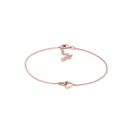 Armband Elli "Herzen Verschlungen Lovely 925 Silber", rosa (rosegold), Armb&auml;nder, Damen, 20cm, ohne Stein, Silber 925 (Sterlingsilber), Armband