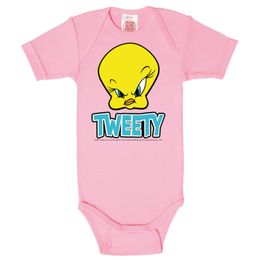 logoshirt Baby-Body 'Looney Tunes Tweety-Print' Jungen Gr&ouml;&szlig;e 98 hellblau / gelb / pink