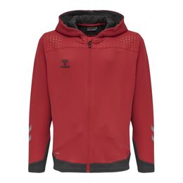 Hummel Sportsweatjacke Jungen Gr&ouml;&szlig;e 140 grau / rostrot / schwarz