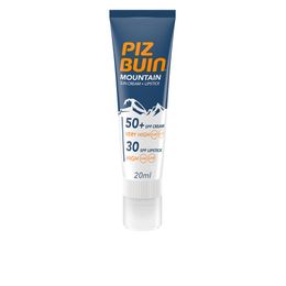 Piz Buin Mountain Spf50+ Sonnencreme 20 Ml + Lippenstift F20 2,3 ml