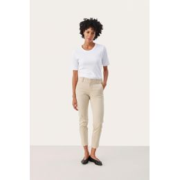 PART TWO Casual Hose Gerade Passform White Pepper beige