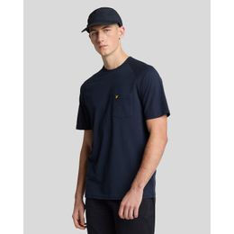 Lyle & Scott Lyle & Scott Raglan-T-Shirt aus Leinenmischung &ndash; Marineblau