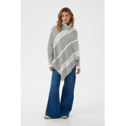 Cream Poncho CRKuma Poncho Loose fit grey white