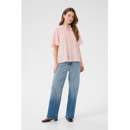 Kaffe Kurzarm-Bluse KAlianna Loose fit pink