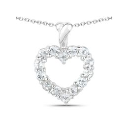 Vira Jewels Anh&auml;nger mit Kette 925 Sterling Silber rhodiniert Aquamarine
