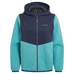 Craghoppers - "Telesto" Fleecejacke f&uuml;r Damen, mit Kapuze (Anthrazit/Glasiger Aquamarin)