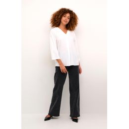 Kaffe Langarm-Bluse Regular fit Chalk white