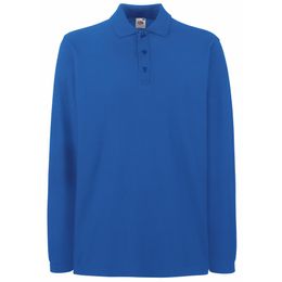 Fruit of the Loom Premium Herren Polo-Shirt, Langarm (K&ouml;nigsblau)